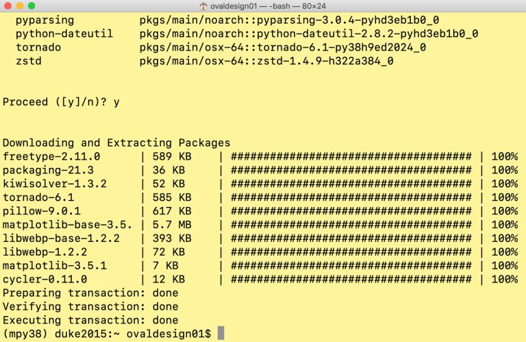Anaconda Pythonにモジュール(numpy, matplotlib)をインストールする for Mac | Oval Design Studio