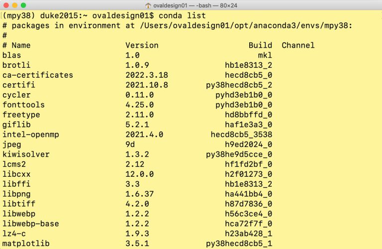 Anaconda Pythonにモジュール(numpy, matplotlib)をインストールする for Mac | Oval Design Studio