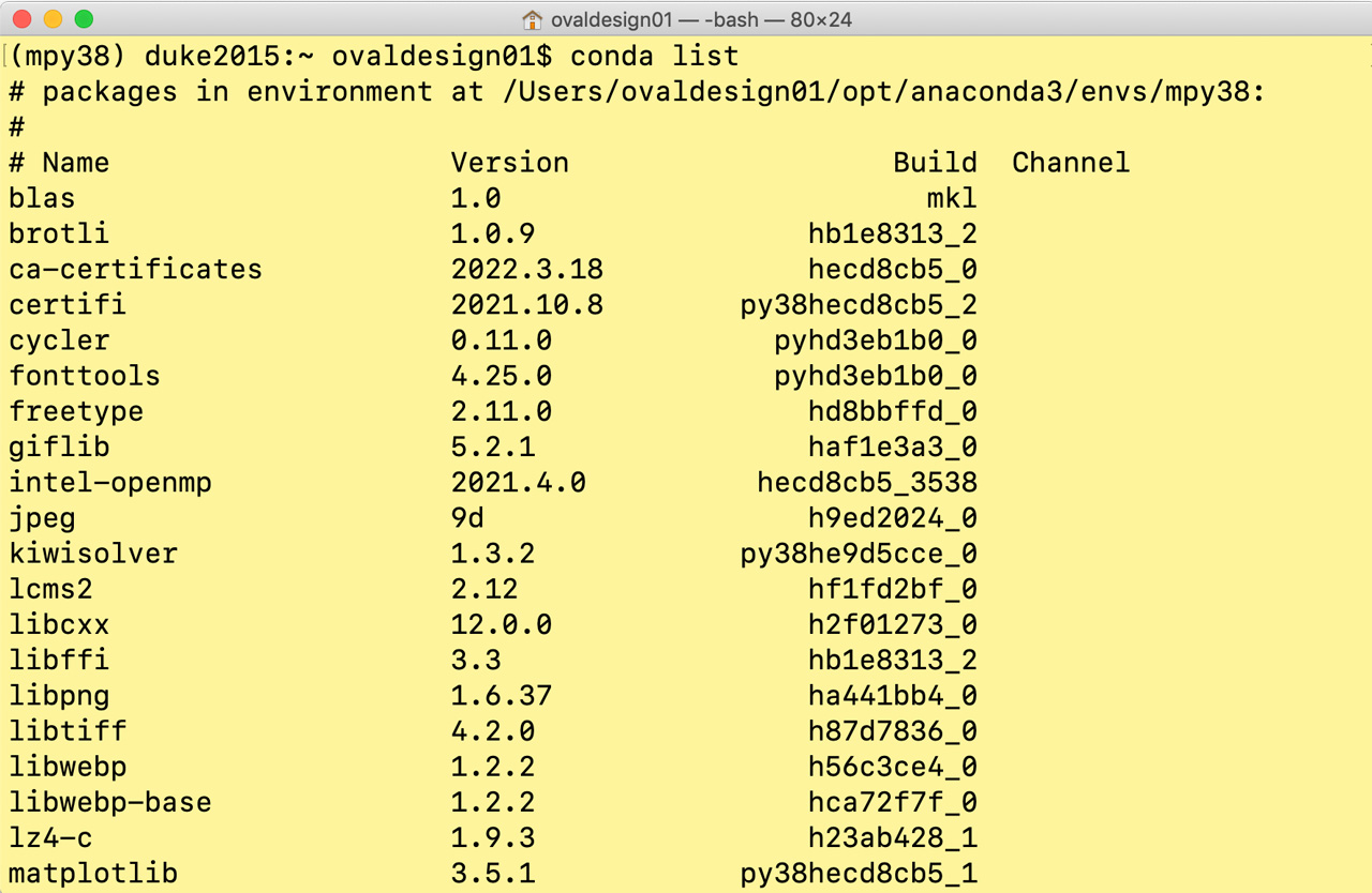 Anaconda Pythonにモジュール(numpy, matplotlib)をインストールする for Mac | Oval Design Studio