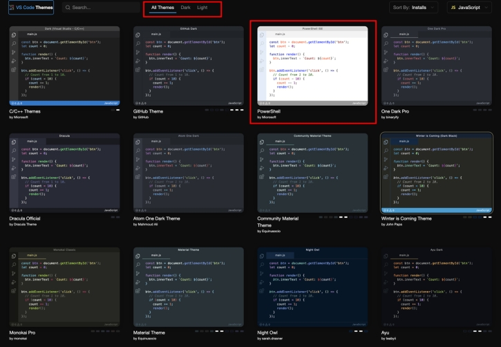 Visual Studio Code（VS Code）のテーマを変更方法 | Oval Design Studio